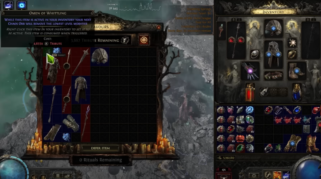 PoE 2 Dawn of the Hunt: How to Farm Divine Orbs in Ritual Tablets ...